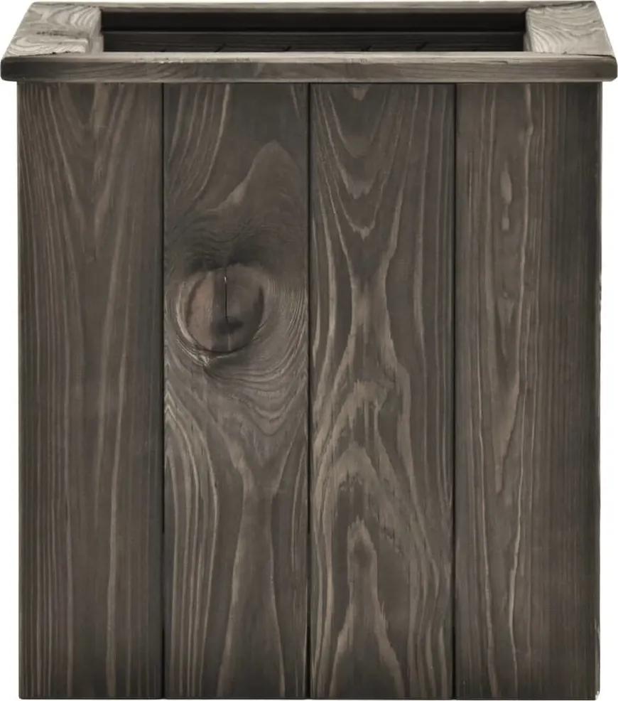 vidaXL Vyvýšený záhon tmavě šedý 38 x 41 x 40 cm masivní borové dřevo [315416]