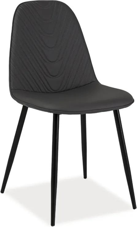D4L Jídelní čalouněná židle Clipmy wave šedá