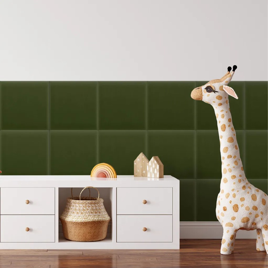 Sametový čalouněný panel - Čtverec - 50x50cm Farba: Černá