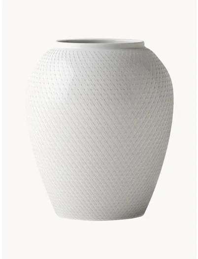 Ručně vyrobená porcelánová váza Rhombe, V 25 cm