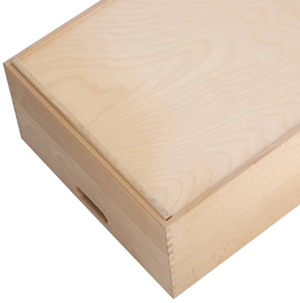 Úložný box z bukového dřeva, 60 x 40 x 21 cm