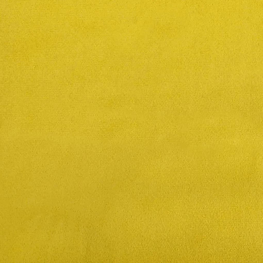 vidaXL Rozkládací pohovka s držáky na nápoje samet [351925] Barva: Žlutá