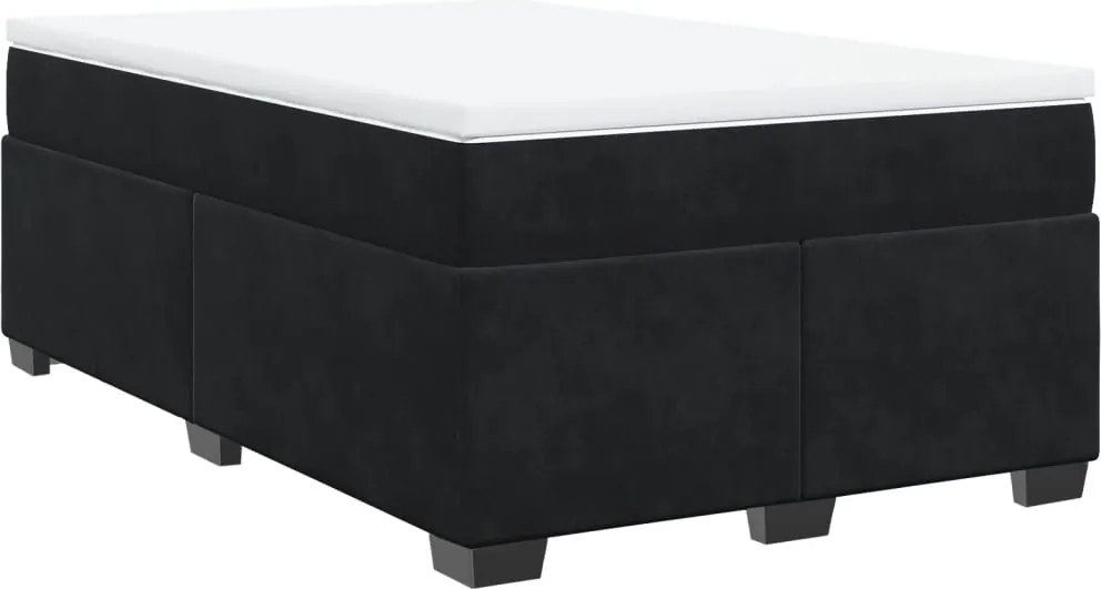 Box spring postel s matrací černá 120 x 200 cm samet 3285277