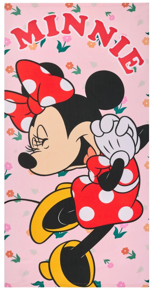Dětská rychleschnoucí osuška BORD MINNIE 70x140 cm růžová