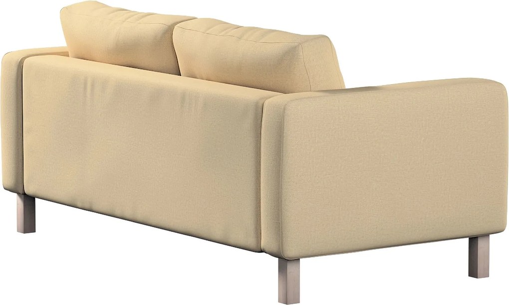 Potah na pohovku IKEA Karlstad 2-místná, nerozkládací, krátký barva béžová látka lesklé, pletený vzor