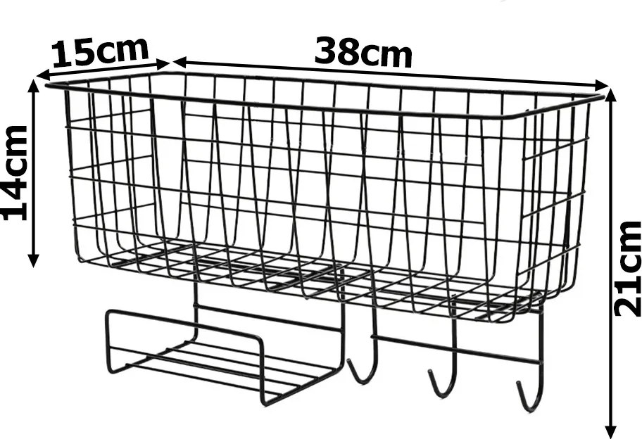 Verk Group Police kuchyňský organizér kontejner půdní přívěsek 3 x háčky rukojeti