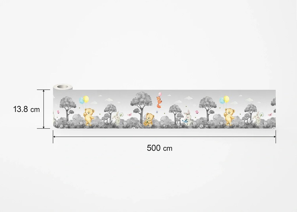 Dětská samolepící bordura na zeď Medvídek | 5 m x 13.8 cm | DWBD8171