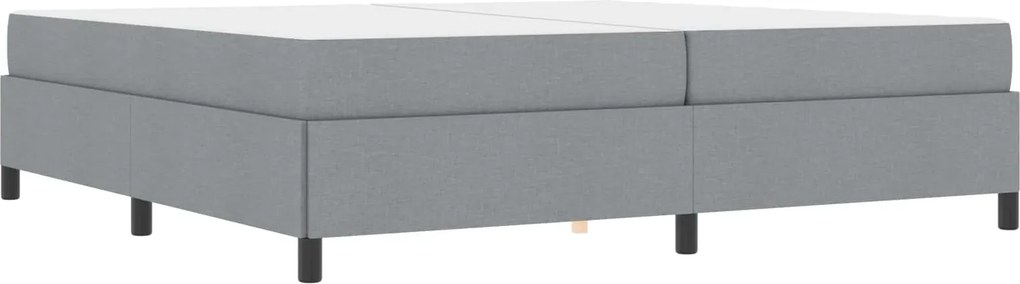 Postel s boxspringem Světle šedá 200 x 200 cm textil 3398885