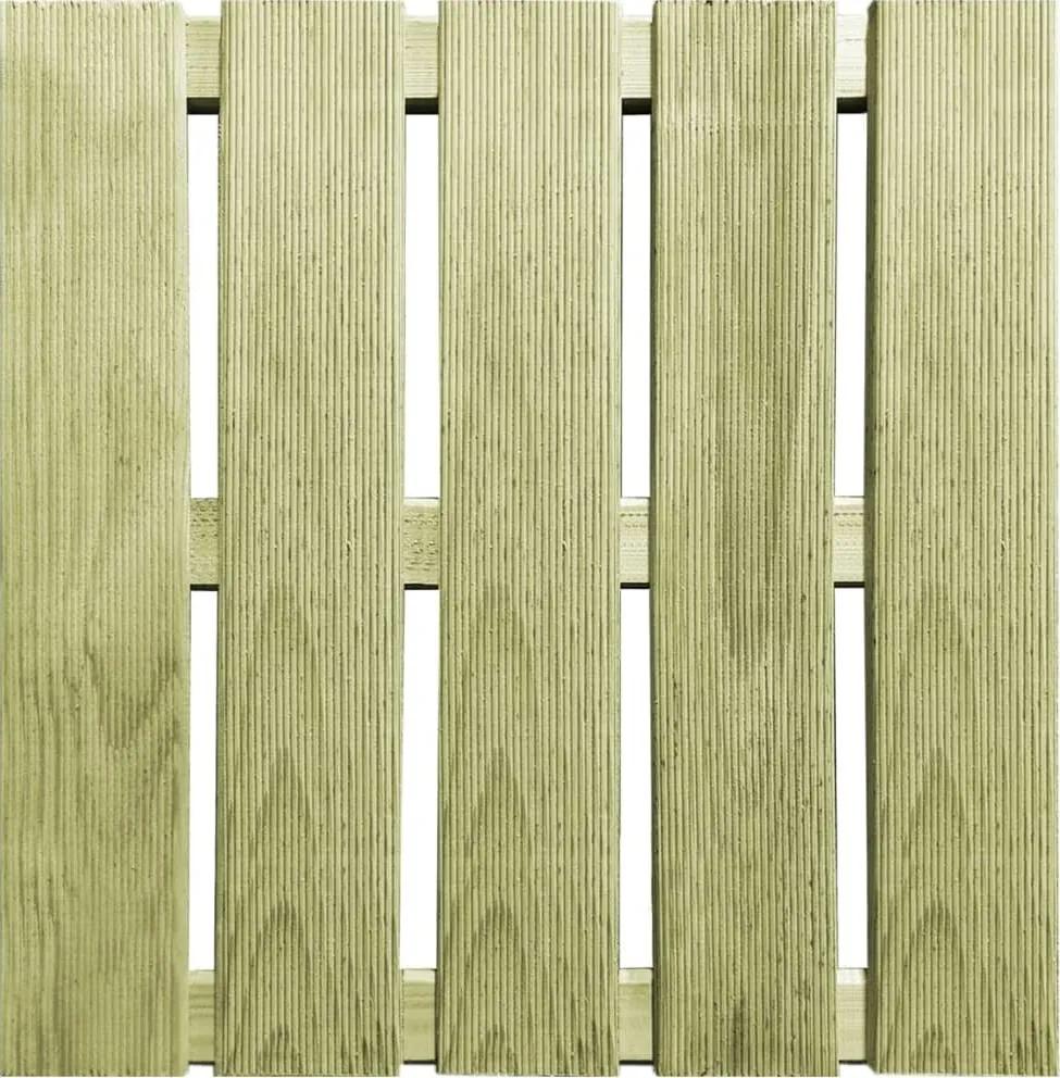 vidaXL 12 ks terasové dlaždice 50 x 50 cm dřevo [276430] Barva: Zelená