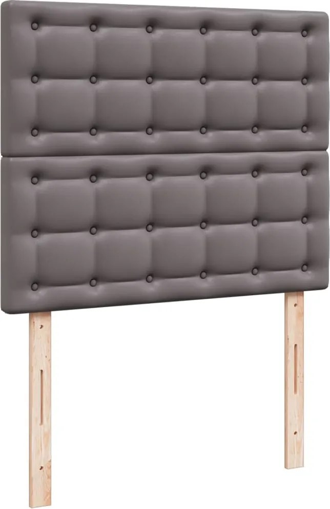 Box spring postel s matrací šedá 120x190 cm umělá kůže 3293014