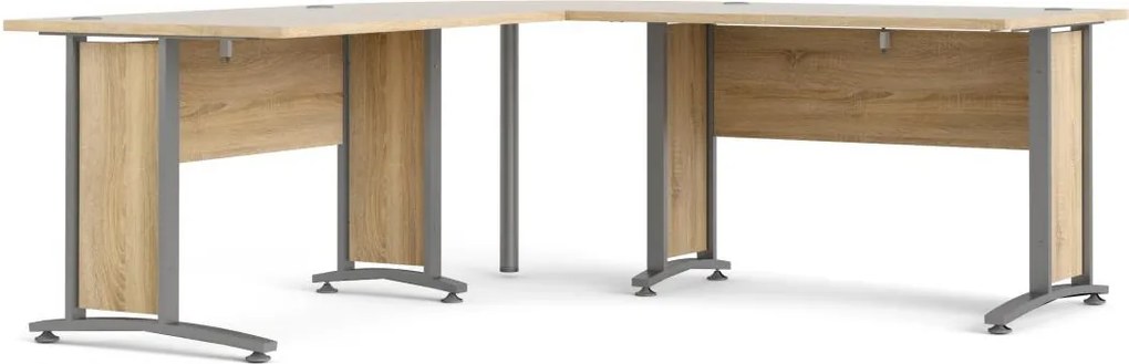 FALCO Rohový psací stůl Office 80400/303 dub sonoma/silver grey