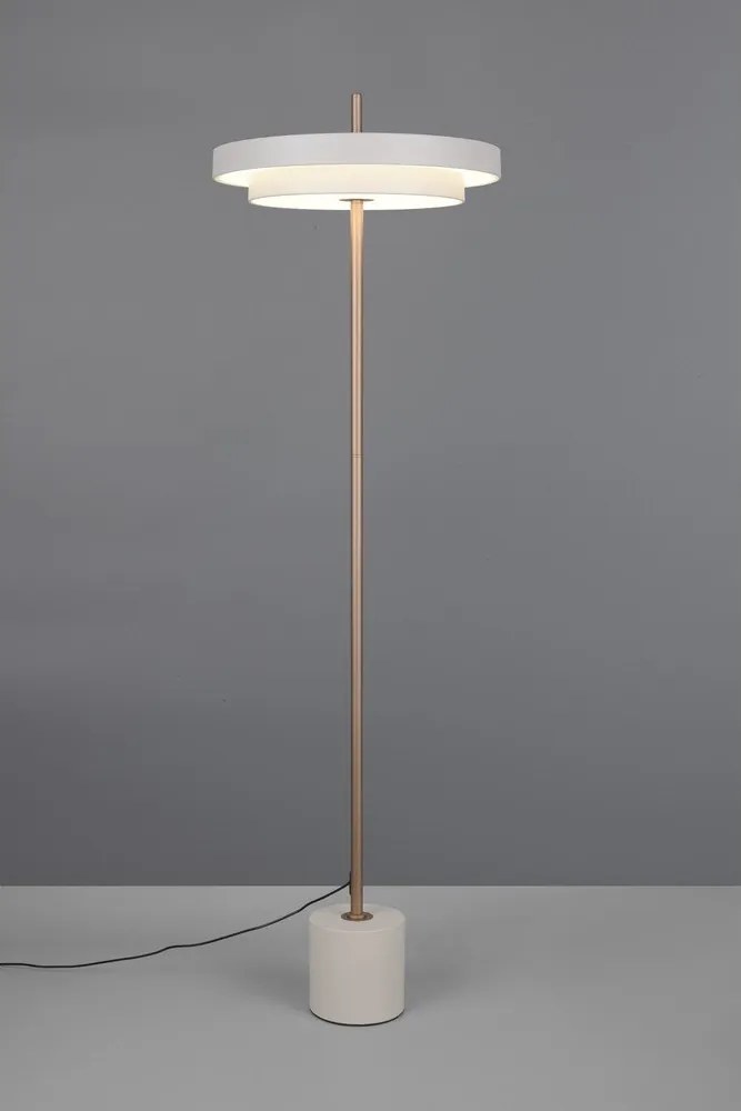 Slonovinová LED stmívatelná stojací lampa (výška 138 cm) Keaton – Trio