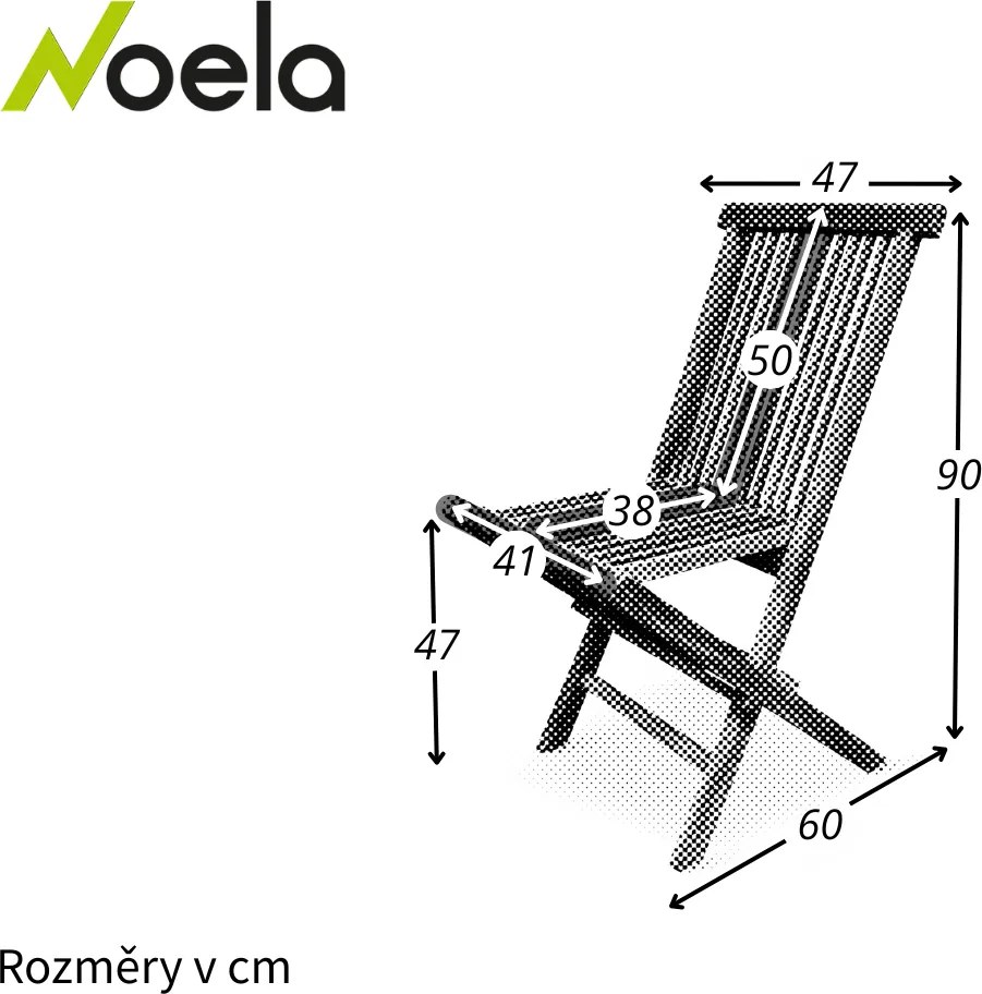 Noela Clasic teaková skládací židle