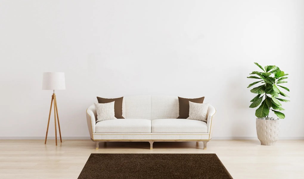 Vopi koberce Kusový koberec Eton hnědý 97 čtverec - 60x60 cm
