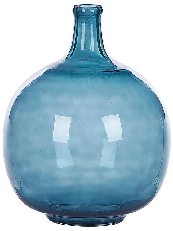 Sklo Dekorativní váza 31 Modrá CHAPPATHI Beliani