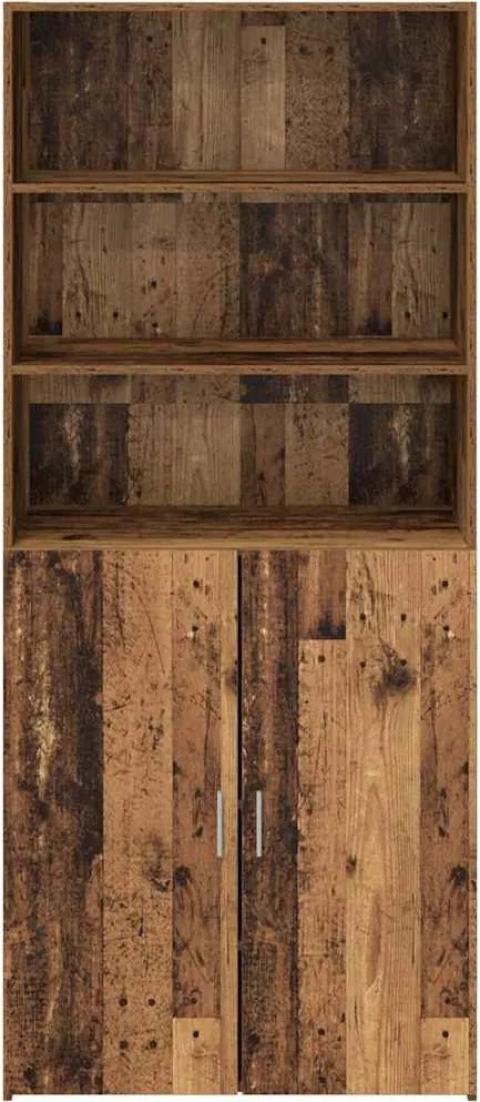 Vysoký bufet Staré dřevo 80 x 42,5 x 185 cm Kompozitní dřevo 3402632