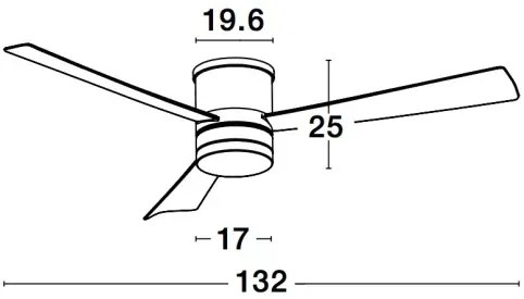 Stropní ventilátor Silky 13.2 nikl s dálkovým ovládáním
