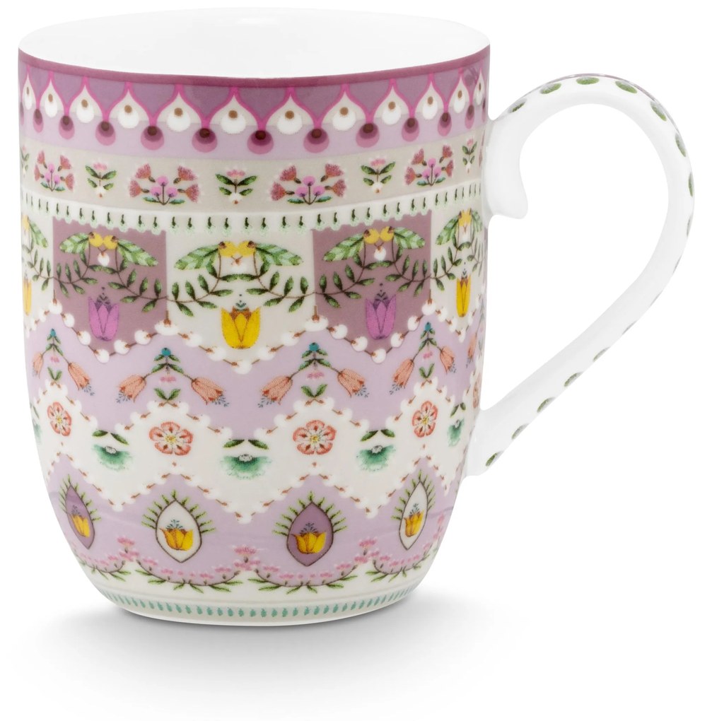Pip Studio Lily &amp; Lotus hrnek 180ml, lila (Porcelánový hrnek)