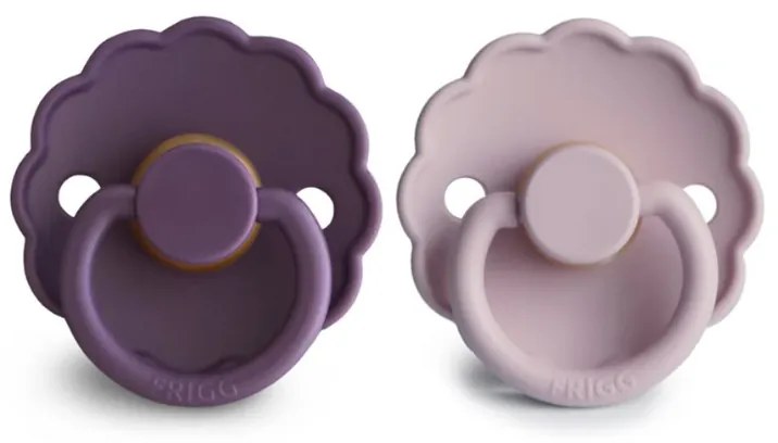 Frigg Dudlík Frigg Daisy 2-pack kaučuk vel.2 Violet Dream/Soft Lilac