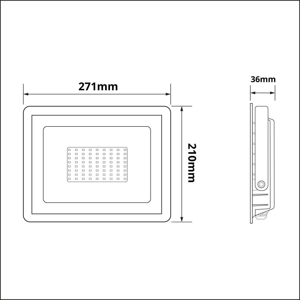 T-LED LED reflektor LEVE 100W Studená bílá