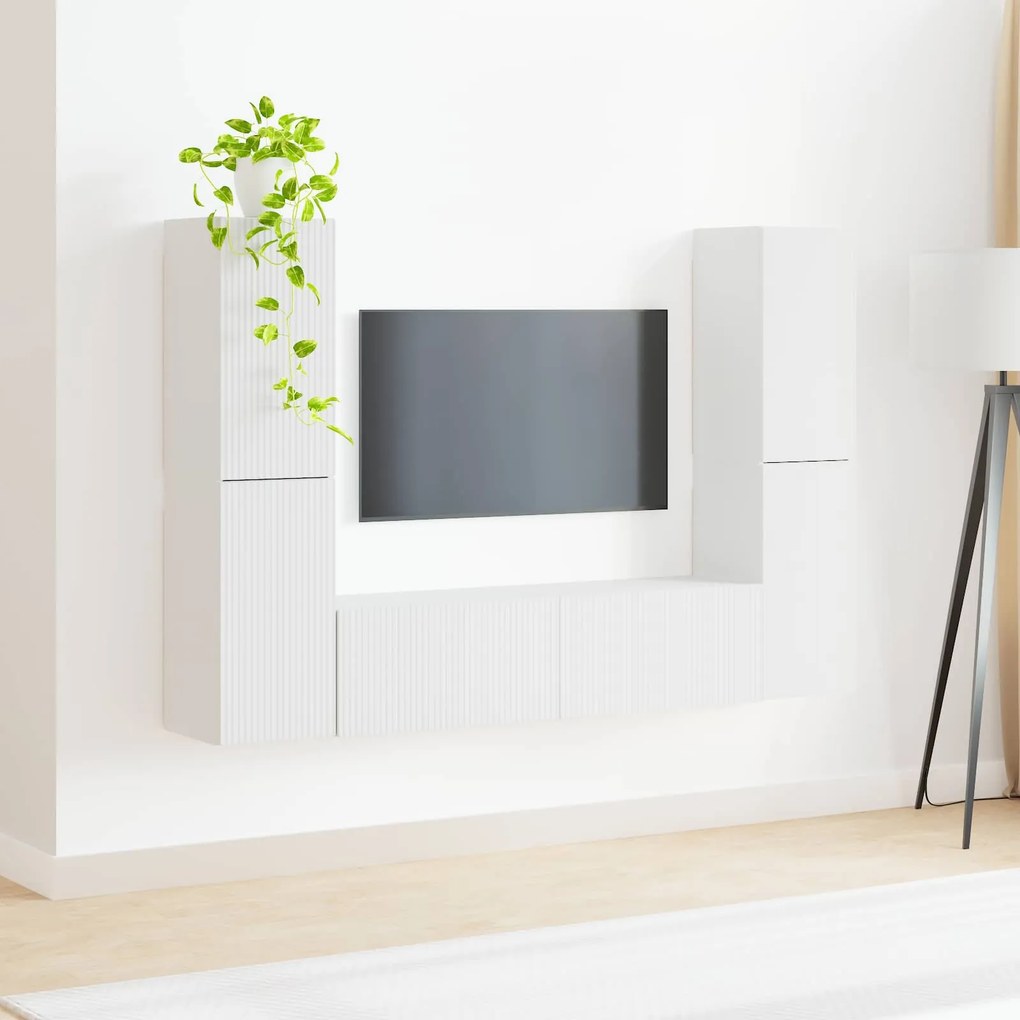 Sestava TV skříněk 6 ks Bílá Kompozitní dřevo 3409105