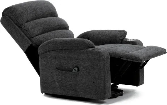 Polohovací křeslo šedé, elektrické TV-S8348 GREY2