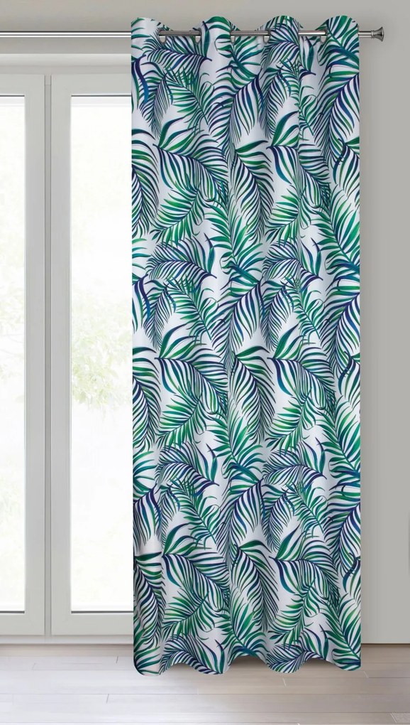 ZÁVĚS NA KROUŽCÍCH PALMS 02 140X250 CM VZOROVANÁ
