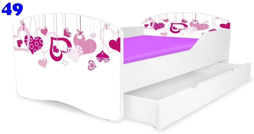 Dětská postel Adam rainbow vzor 49 140x70 cm