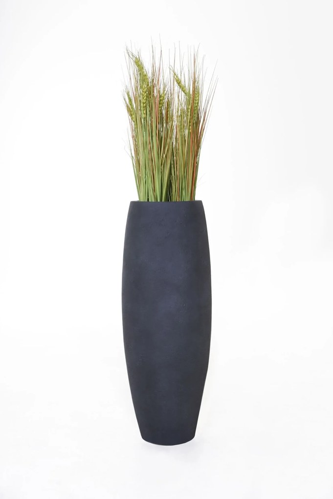 Květináč MAGNUM, sklolaminát, výška 100 cm, antracit
