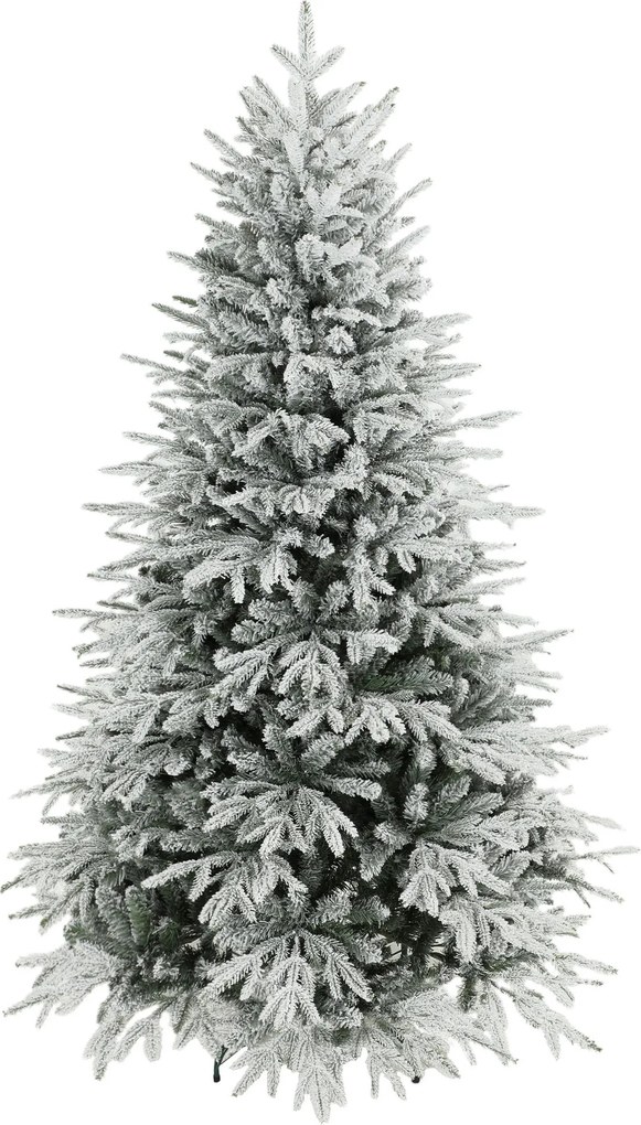 HOMCOM Vánoční stromek se sněhovou pokrývkou, 180 cm, 1920 špiček, skládací systém, umělý, plný
