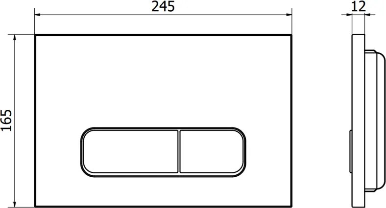 Mexen Fenix 02, splachovací tlačítko pro Mexen modul, grafitová, 600266