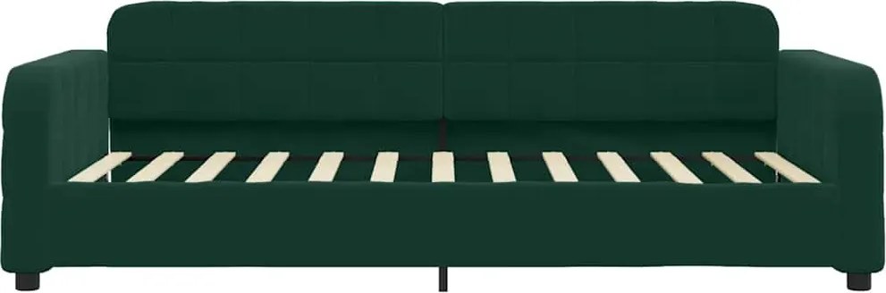 Válenda s přistýlkou a zásuvkami tmavě zelená 100x200 cm samet 3196986