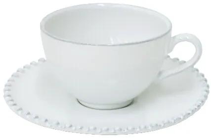 Costa Nova COSTA NOVA Hrnek na čaj s talířkem 0,25 L, "PEARL", bílá