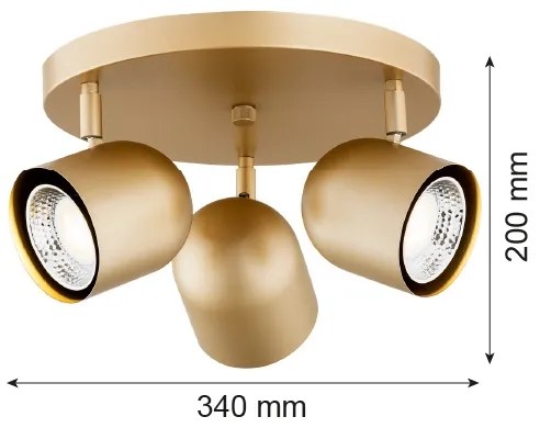 Argon 6249 - Bodové svítidlo ISOLA 3xGU10/5W/230V
