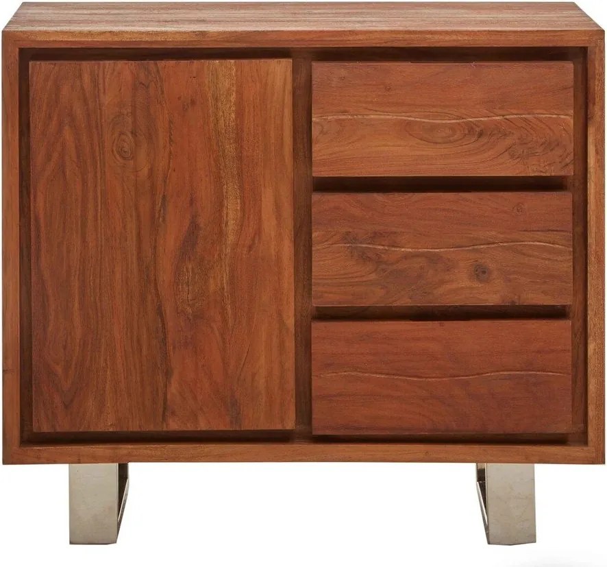 Komoda z masivu akácie v tmavě přírodní barvě 92x82x40 cm Simla – Premier Housewares