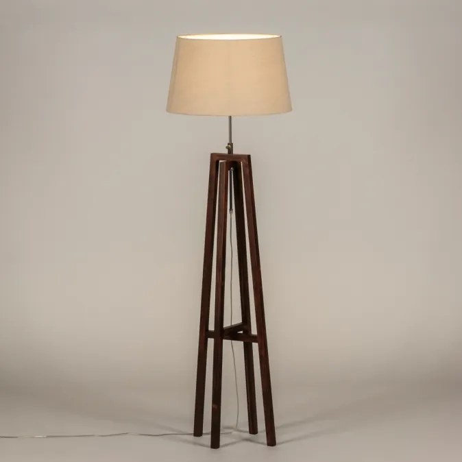Stojací designová lampa Paola Taupe and Dark Brown