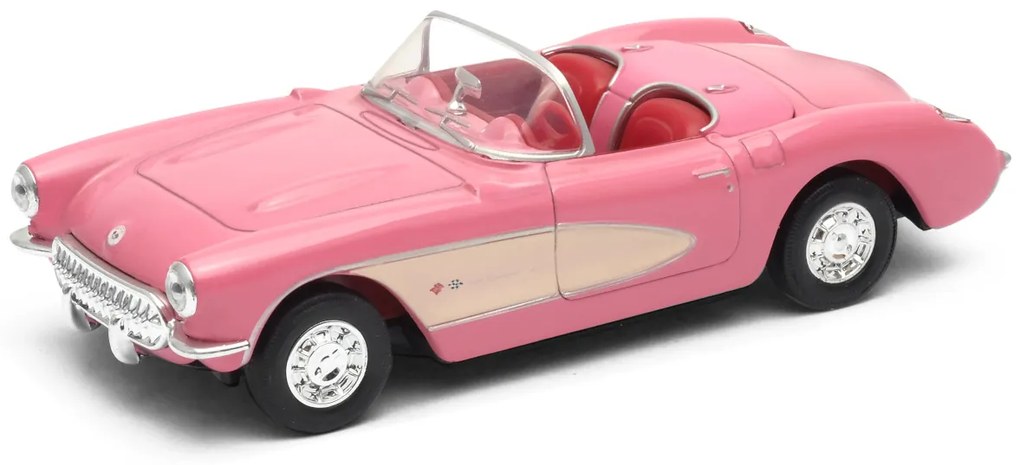 Welly Chevrolet Corvette (1957) 1:34 kabriolet růžový