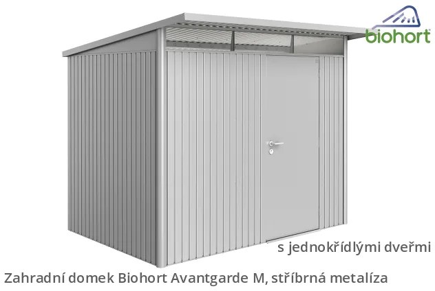 Biohort Zahradní domek AVANTGARDE A5-1k Barva: stříbrná metalíza