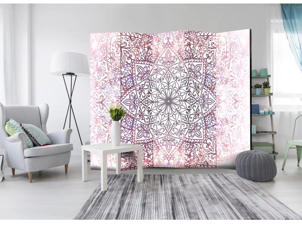 Paraván růžová mandala I Velikost: 225x172 cm