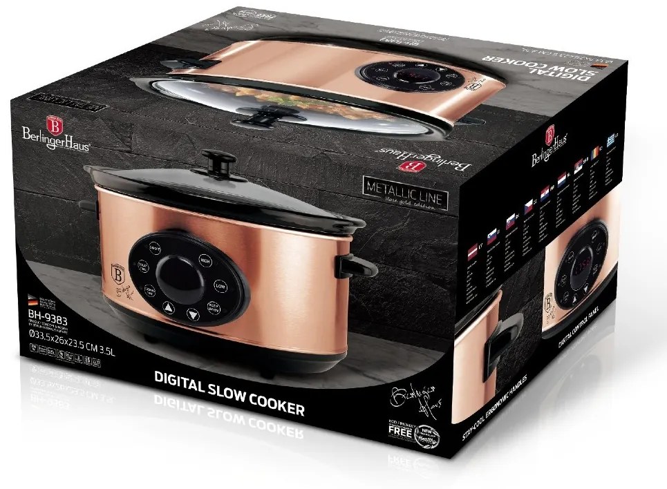 Pomalý hrnec s poklicí Slow Cooker 3,5 l Black Rose Collection