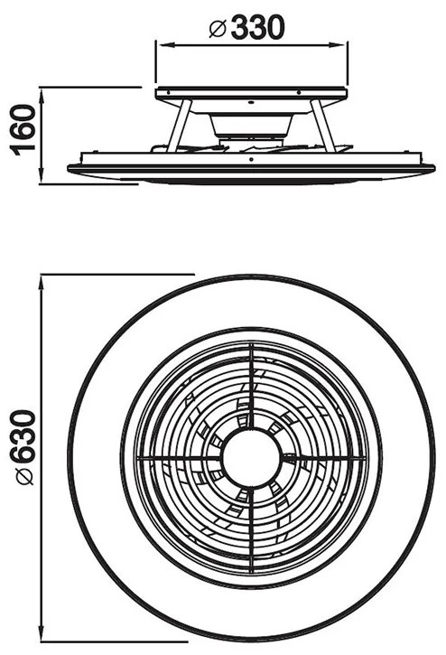 Mantra Alisio, stropní svítidlo s ventilátorem a dálkovým ovladačem, LED 70W 2700K-5000K, bílá, průměr 63cm