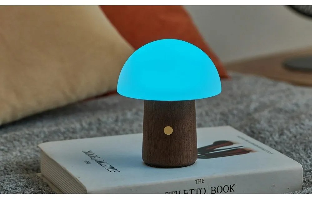 Bílá/v tmavě přírodní barvě LED stolní lampa (výška 12,5 cm) Alice Mushroom – Gingko
