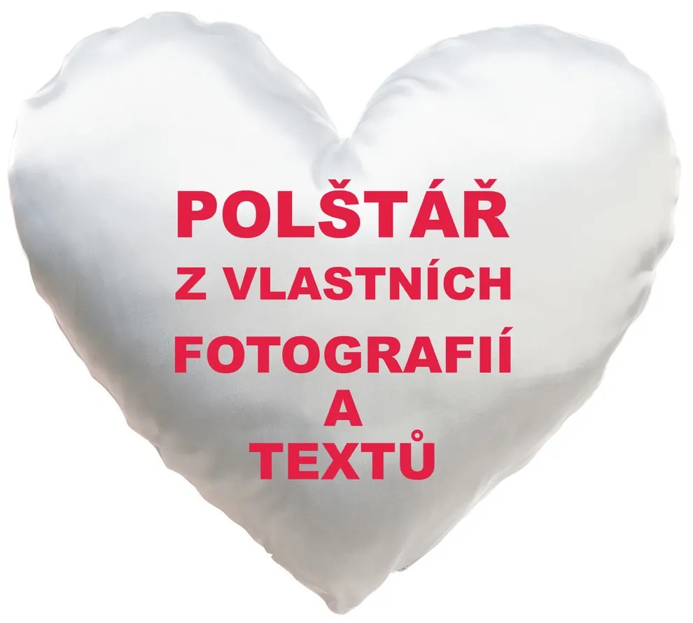 IMPAR Polštář s vlastní fotkou Srdce 36x36 cm