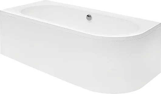Besco Akrylátová asymetrická vana Avita 150x75 (160x75, 170x75, 180x80) Barva: Bílá, Rozměry (cm): 180x80, Orientace: Levá