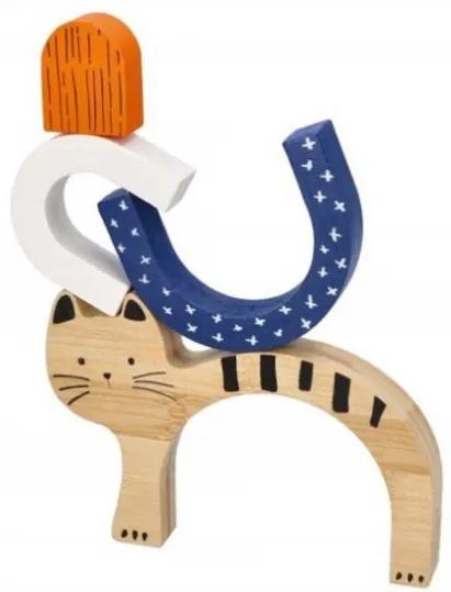 Dřevěná/bambusová skládací hra - Kočka, Adam Toys