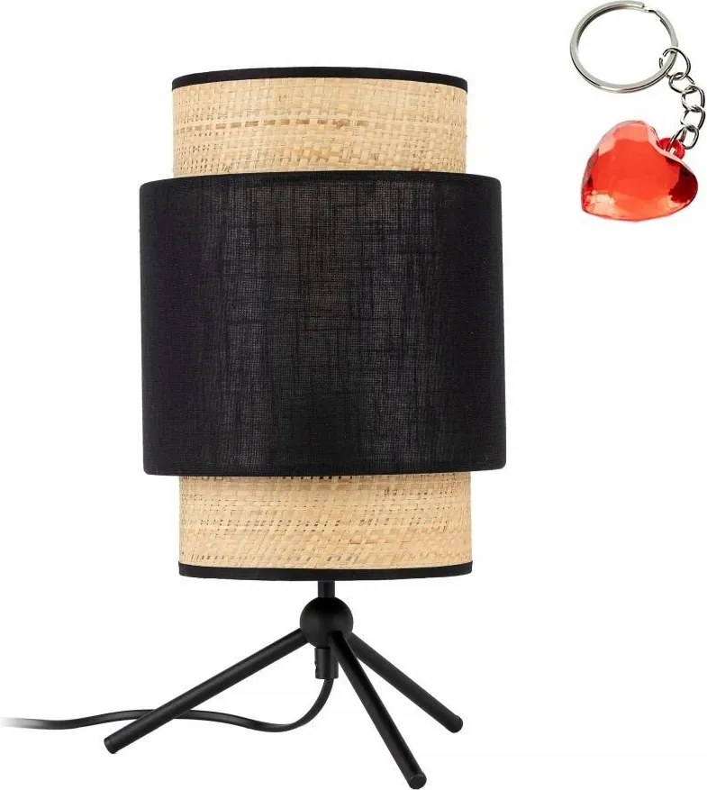 Stolní lampa Boho New Černá 5536 Tk Lighting Srdce Bonus