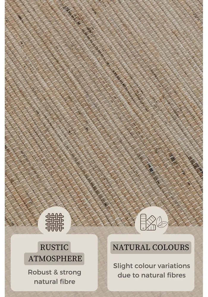 Béžový oboustranný/ručně tkaný koberec s příměsí juty 160x230 cm Handloom – Hanse Home