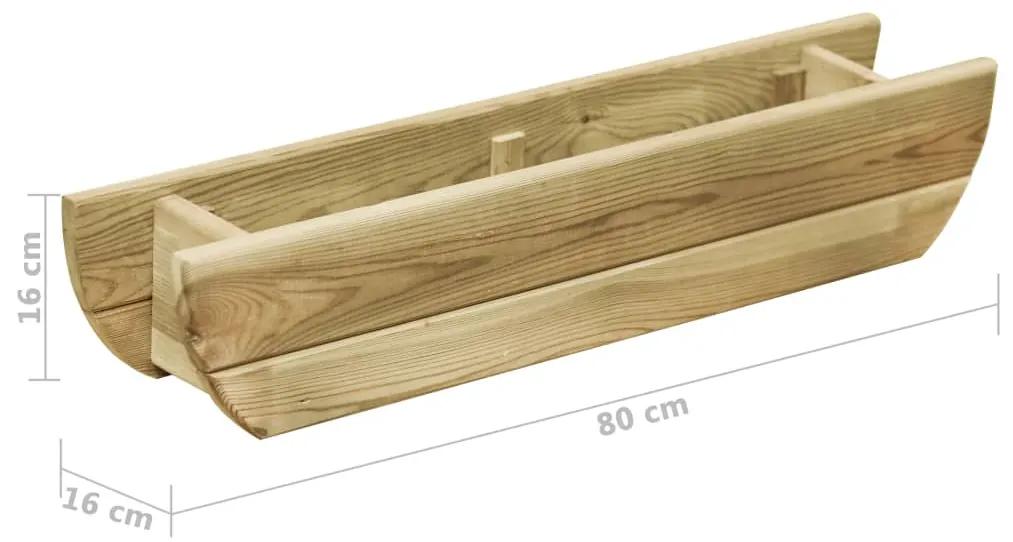 Vyvýšený záhon 80 x 16 x 16 cm impregnované borové dřevo - Default Title