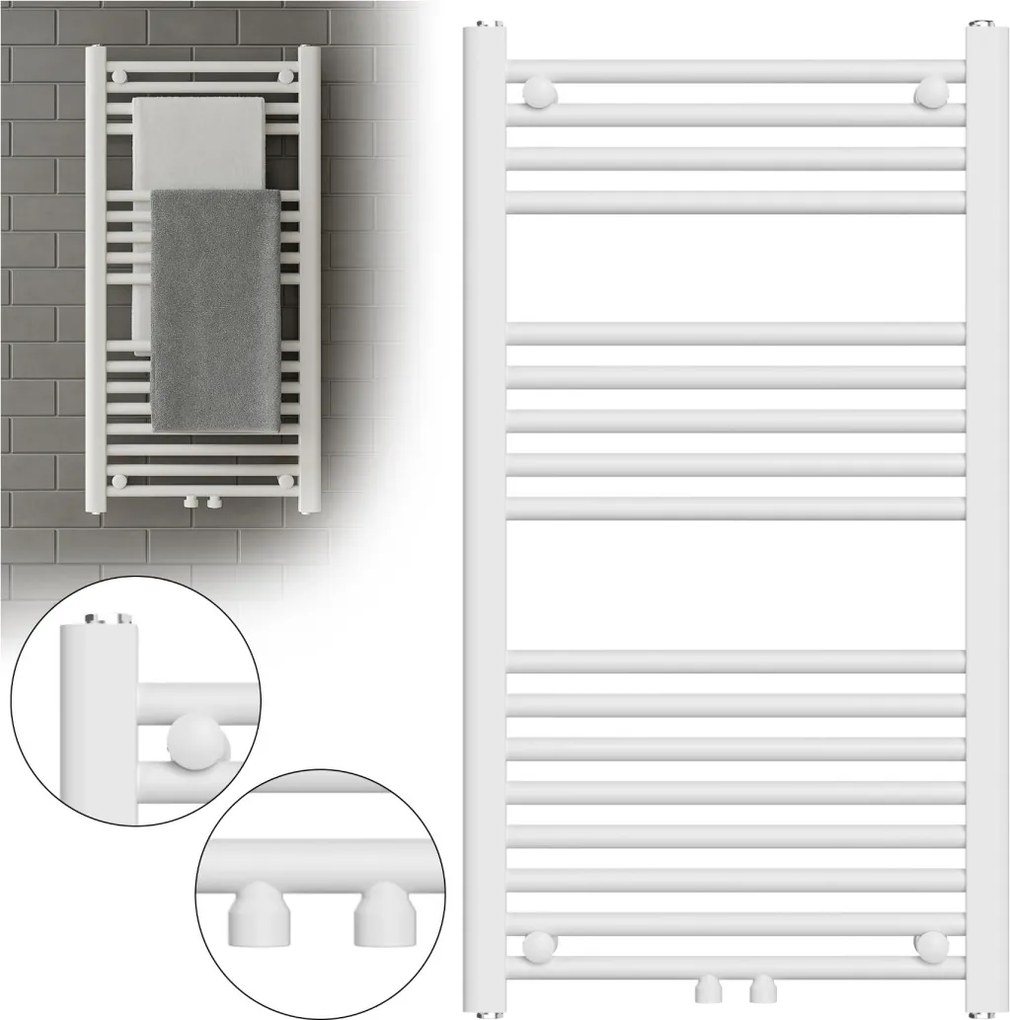 BPS-koupelny Koupelnový radiátor HYD-COR-WH-2 50x90 cm, bílý