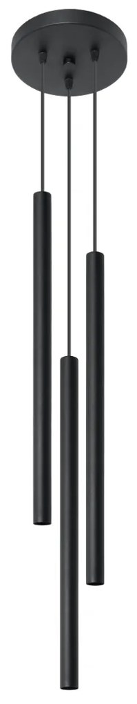 Sollux Lighting Závěsné svítidlo PASTELO 3P černé